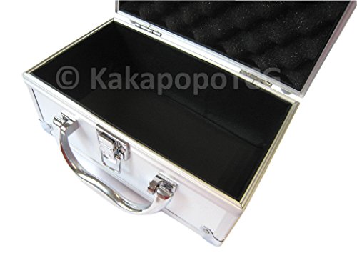 KakapopoTCG D3 Silver Metal Storage Carry Case Cube Trading Cards Deck Box Toploader TCG Protector Sleeve Card Game MTG Magic YGO Commander EDH FaB TCG PTCG