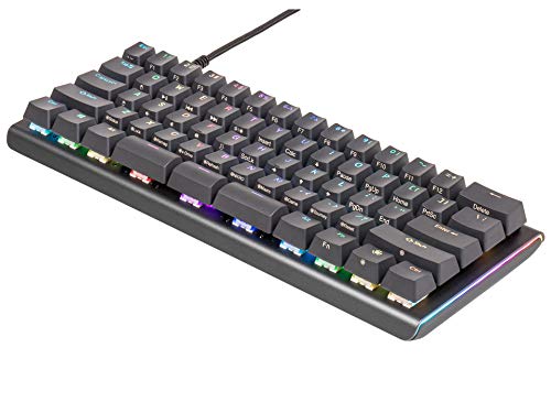 KINESIS Gaming TKO Mechanical Keyboard | Linear Red Switches | 60% Layout | Split Spacebar | Hotswap | PBT Keycaps | Aluminum Body | SF Shock Limited Edition Travel Case