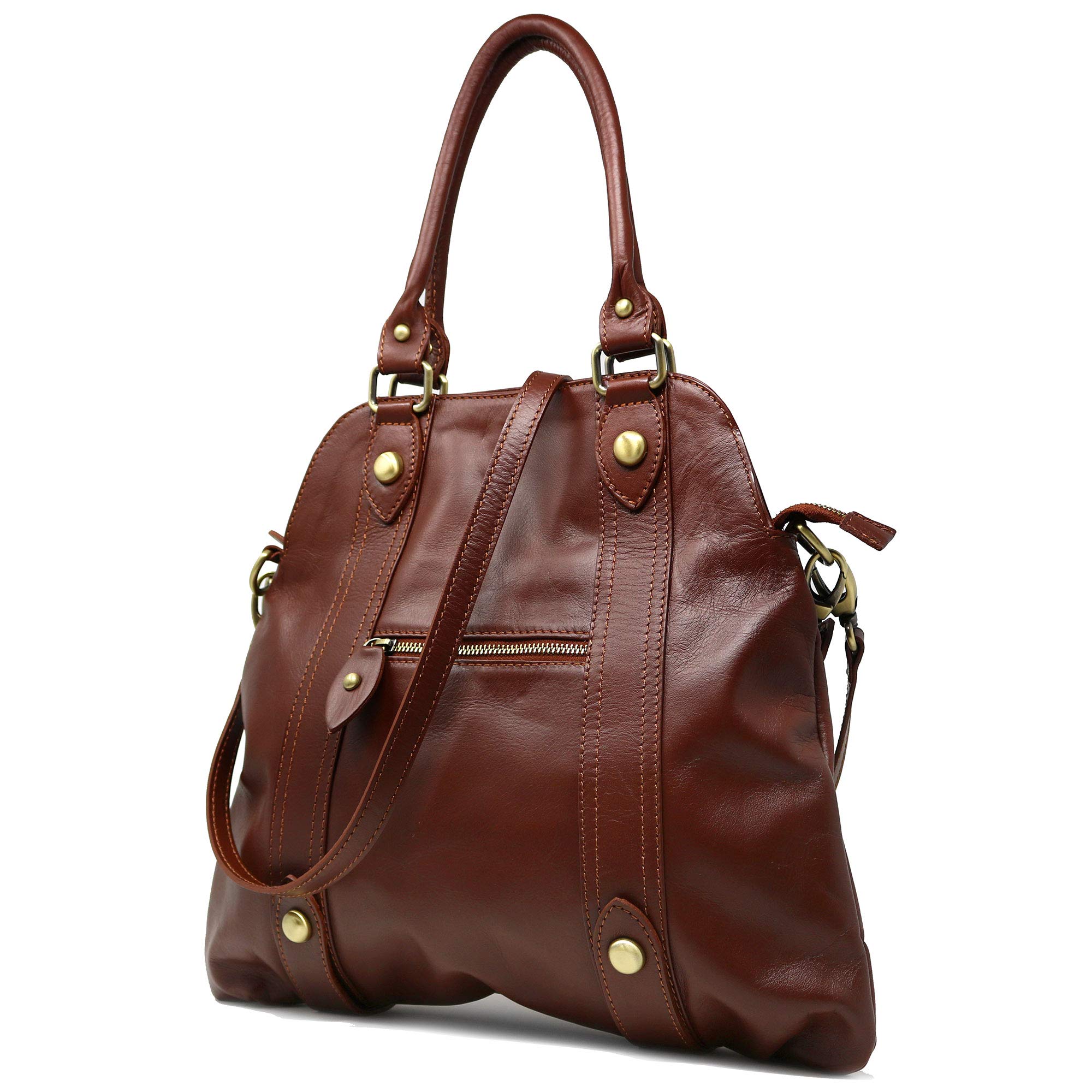 Floto Luggage Bolotana Handbag, Brown, Medium