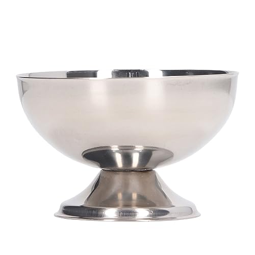 CUTULAMO Ice Cream Bowl, Easy To Sundae Serving Cups Scratch Proof Stainless Steel Long Lasting Rust Resistant with Fork for Home (150ml)
