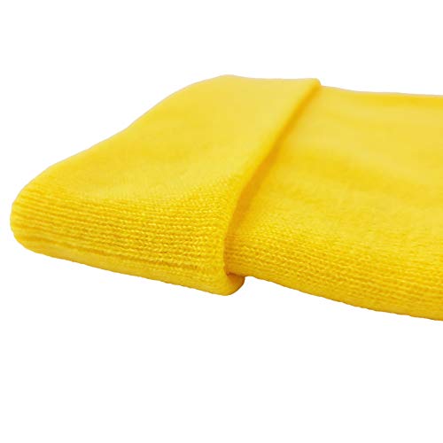 BRUCERIVER Classic Knit Elasticity Beanie Cap Hats for Men & Women (Lemon Yellow)