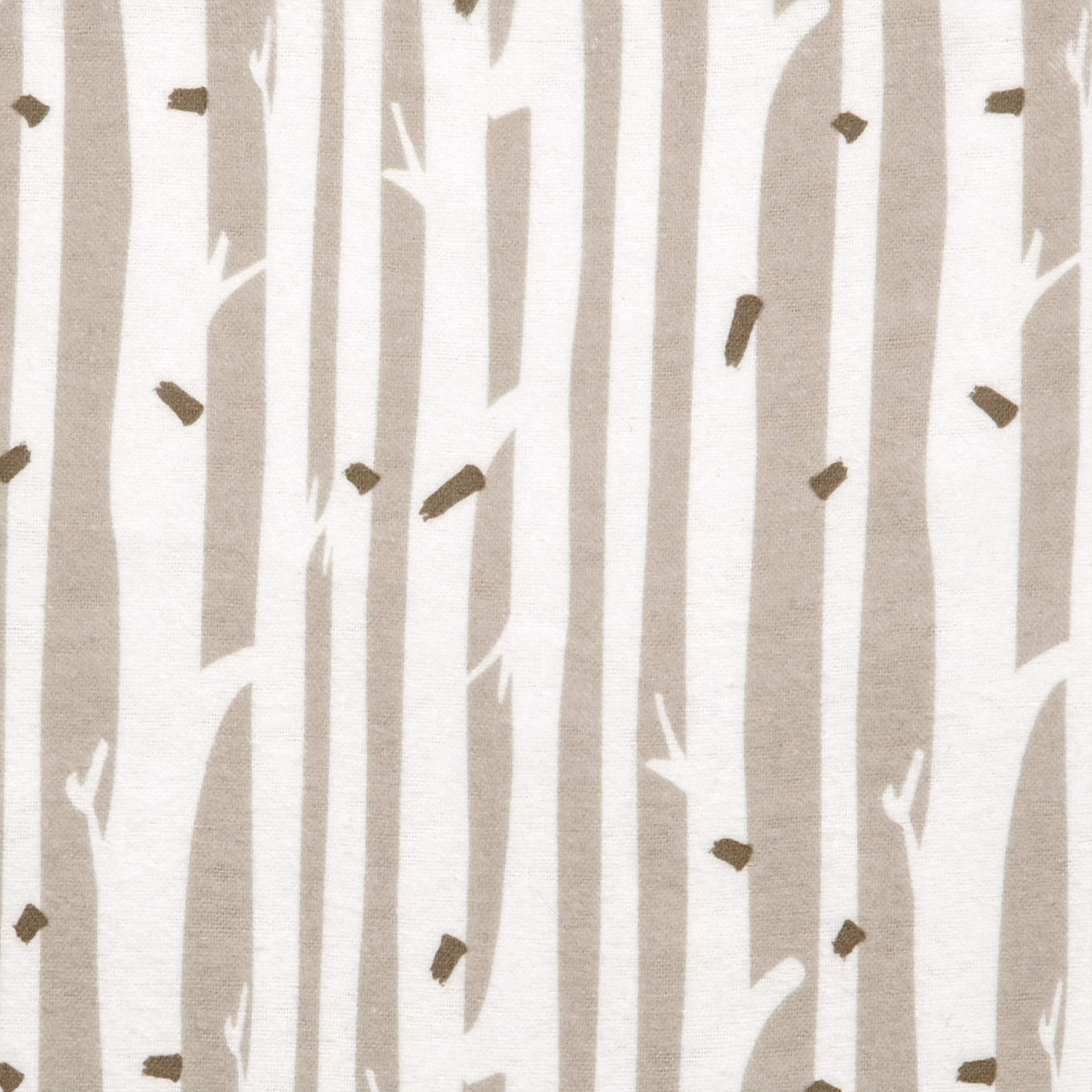 Trend Lab Birch Stripe Jumbo Deluxe Flannel Swaddle Blanket-Birch Stripe, 100% Cotton Flannel, Gray and White, 48 in x 48 in