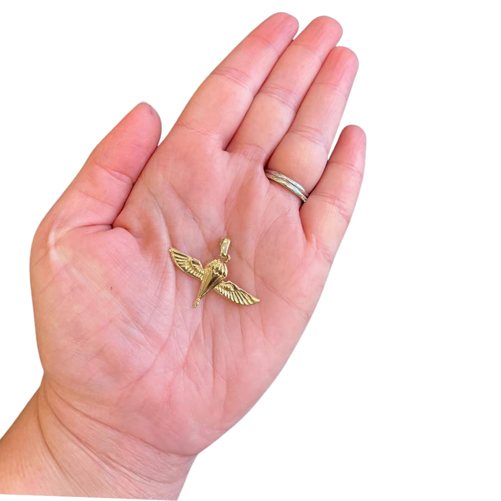 Baltinester Handmade IDF Wings Israeli Army Paratrooper Pendant in 14k Yellow Gold 20.5 x 30 mm Jewelry