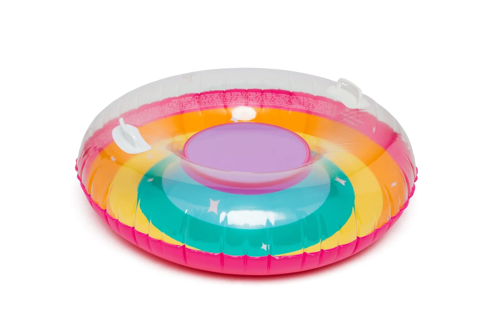 BigMouth Inc. Rainbow Snow Tube – 3 ft. Wide Inflatable Snow Tube with Easy Grip Handles, Made of Durable Vinyl with Welded Seams – Makes a Great Gift, Multicolor
