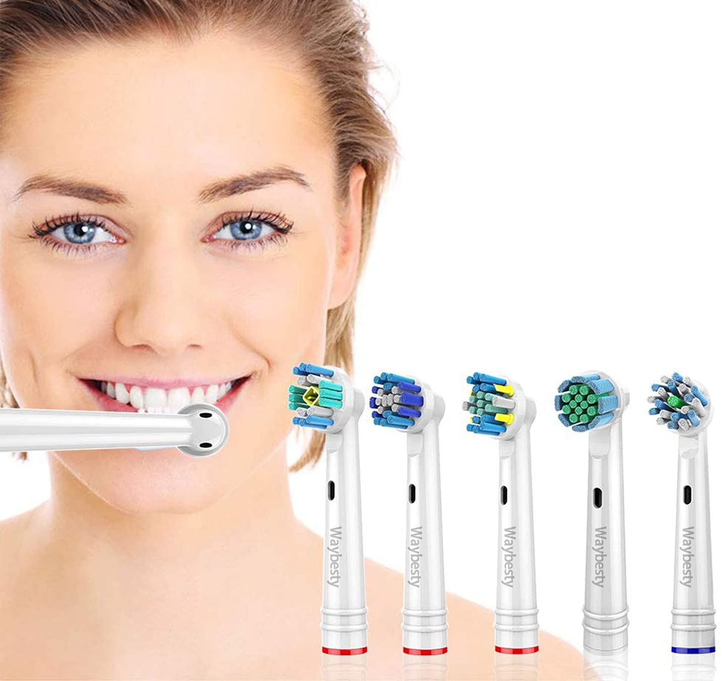 Brush Heads Replacement Compatiable for Oral b Barun,Electric Toothbrush Heads with Dupont Bristles Contain Precision,Floss,Cross,3D Clean Compatible with Oral-B 7000/Pro 1000/9600/ 5000/3000/8000