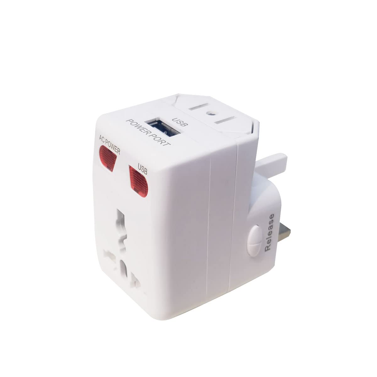 Universal Travel Adapter, Vsanstar International Wall Charger AC Plug Adaptor with 3A Smart Power and 2.1A USB for European USA UK EU Thailand NZ Australia 150 Countries(White)