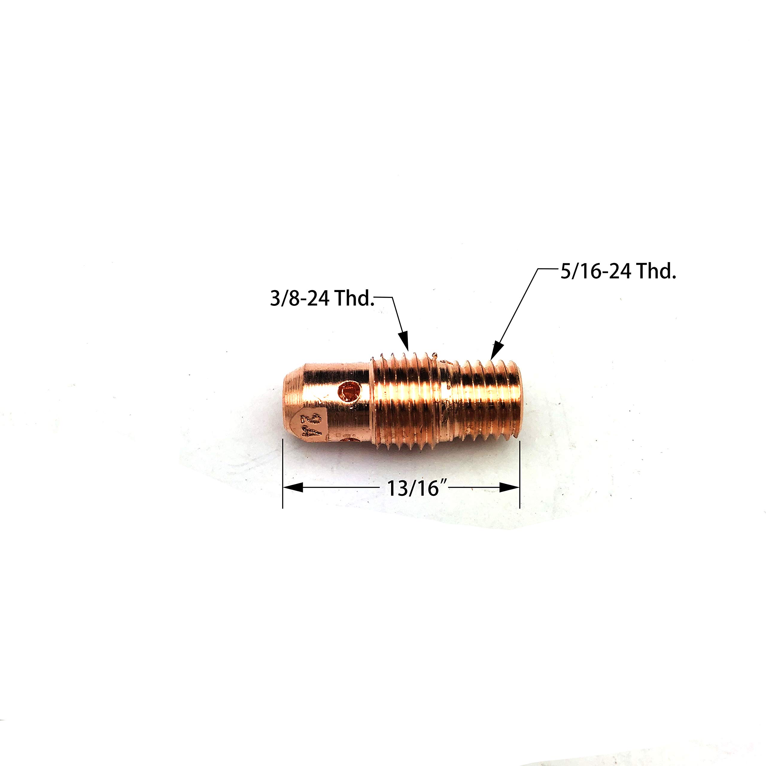 KINGQ 10-pk Collet Body 13N27 (1/16") for TIG Welding Torch 9, 20 and 25 Series in Lincoln Miller ESAB Weldcraft CK Everlast
