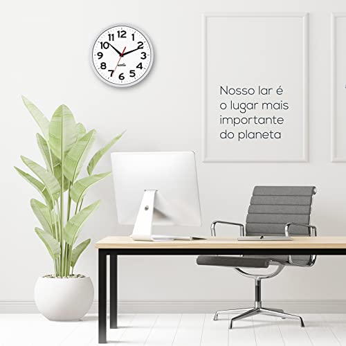 HIPPIH Wall Clock 2 Pack, 10 Inch Modern Wall Clocks Battery Operated, Non Ticking Silent Wall Clock, Simple Small Analog Wall Clock for Living Room, Bedroom, School, Office Decor, Silver
