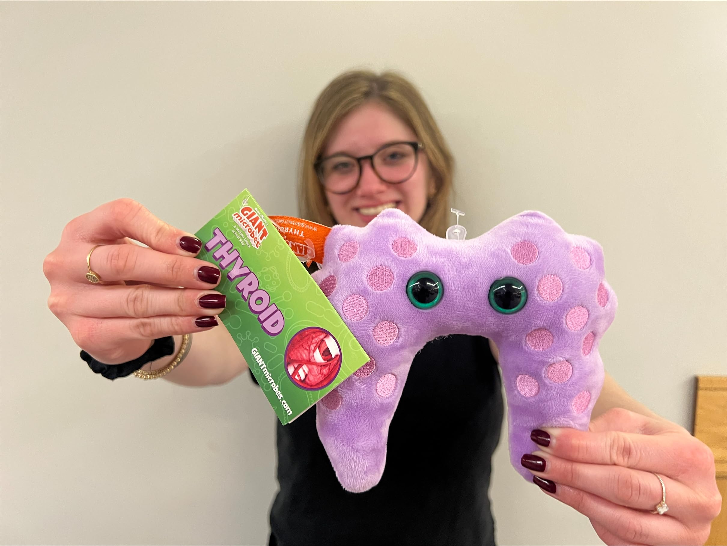 GIANTmicrobes Thyroid Plush, Thyroid Stuffed Animal, Thyroid Surgery Recovery Gifts, Lupus Gifts, Thyroid Cancer Awareness, Endocrinologist Gift, Endocrinology Gift, Thyroidectomy, Hypothyroid Gift