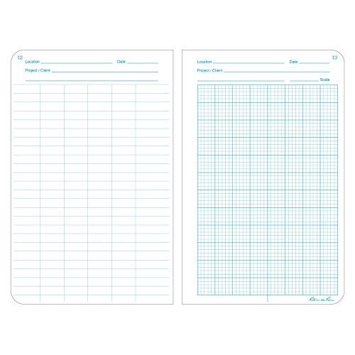 Rite In The Rain Weatherproof Hard Cover Notebook, 4 3/4" x 7 1/2", Yellow Cover, Geological Pattern (No. 540F)