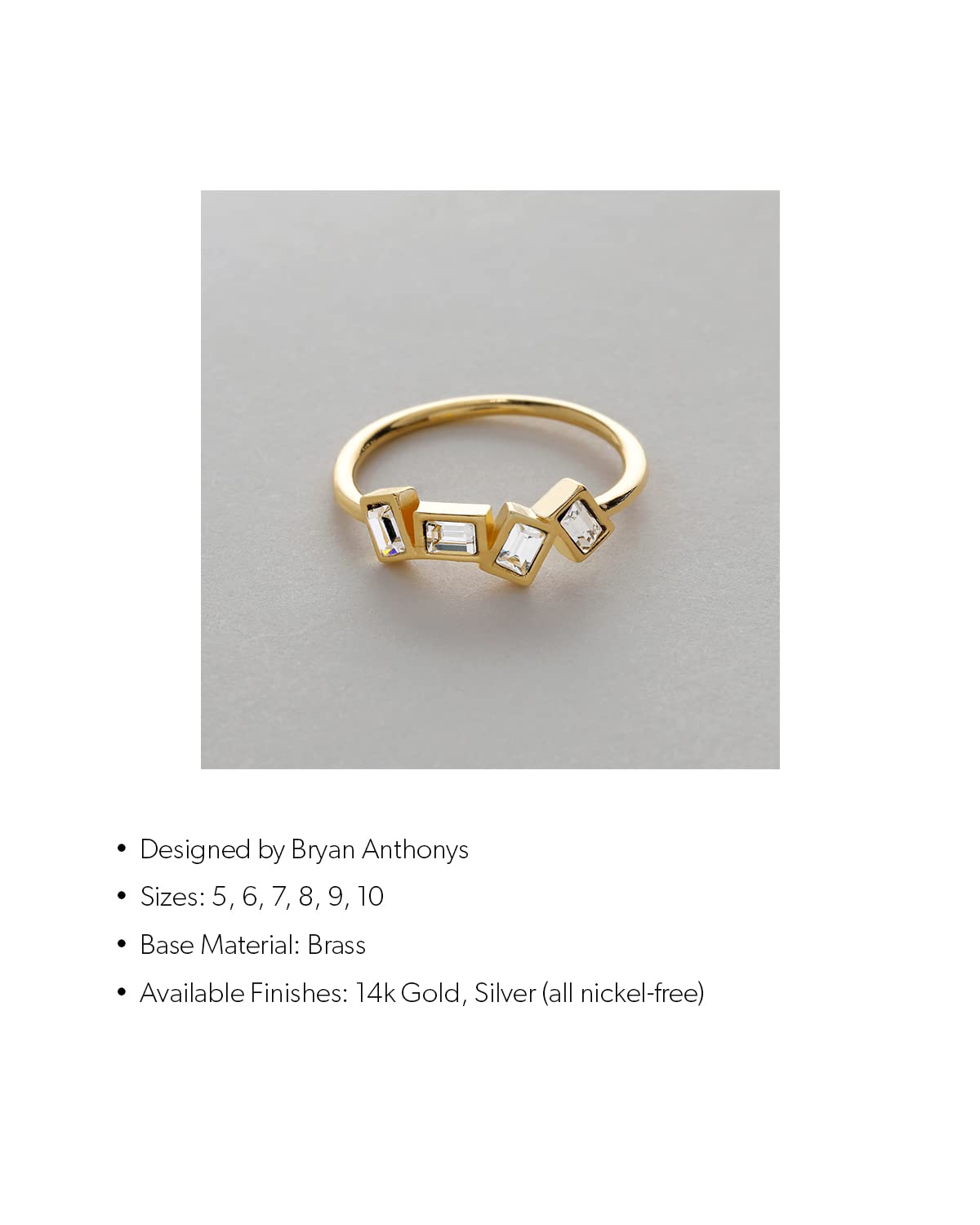 Bryan Anthonys Beautifully Broken Ring, 14K Gold Rings for Women, Size 8