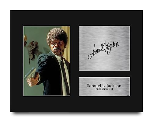HWC Trading Samuel L Jackson Pulp Fiction Gifts Printed Signed Autograph Picture for Movie Memorabilia Fans - US Letter Size