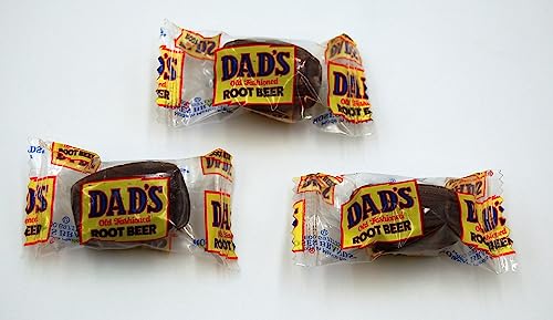 Dad's Root Beer Barrels - Old Fashioned Hard Candy 1.5 Lbs plus Snack Hotline Candy Tin | Individually Wrapped Bulk Candy