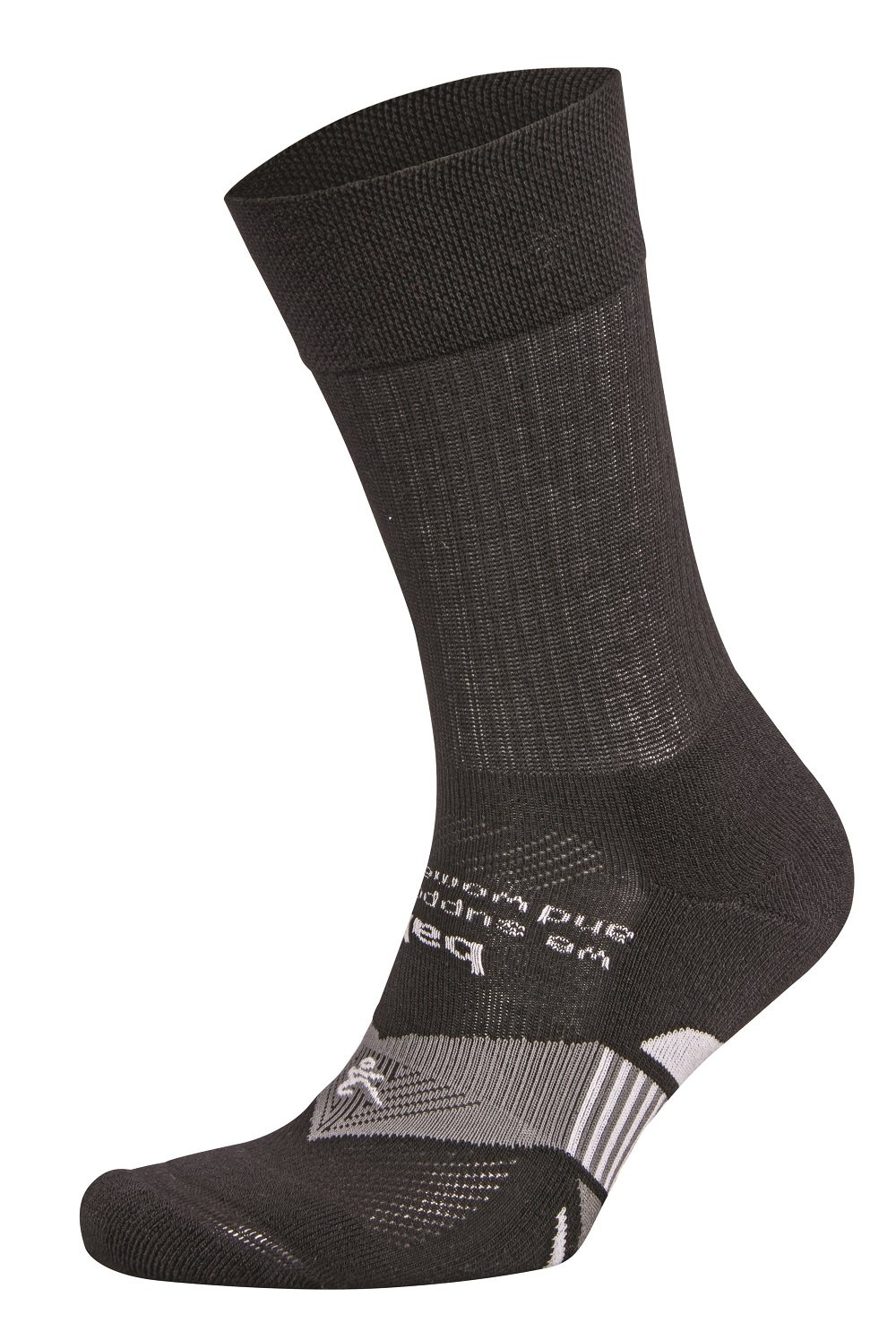 Balega Enduro Physical Trainer Arch Support Performance Crew Athletic Running Socks for Men and Women (1 Pair), Black, Small
