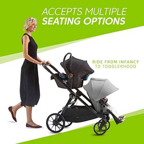 Baby Jogger City Select LUX Stroller | Baby Stroller with 20 Ways to Ride, Goes from Single to Double Stroller | Quick Fold Stroller, Granite