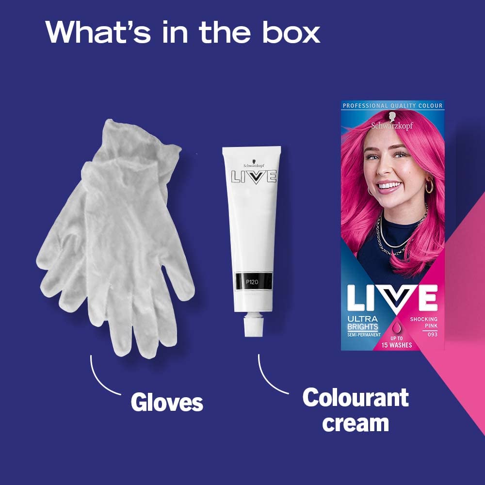 Schwarzkopf Live Color Xxl Ultra Brights 93 Shocking Pink Semi-Permanent Pink Hair Dye