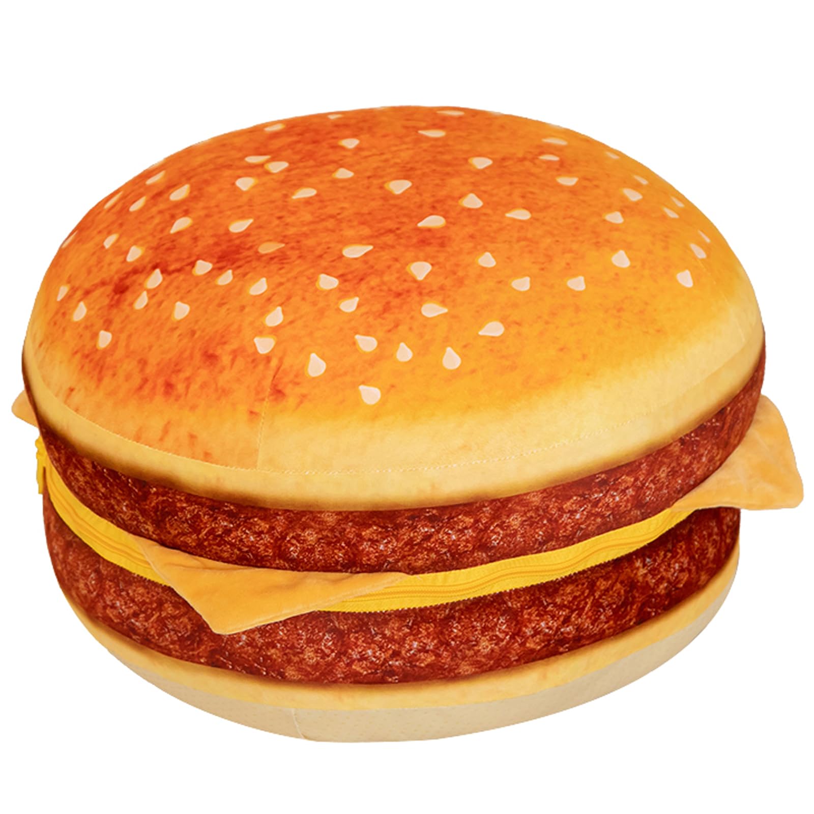funnykitten Hamburger Plush Pillow, 3D Simulation Cheeseburger Pillow Burger Plush Hugging Pillow Cushion Funny Food Plush Pillows Toy for Home Decor, 16.5inch