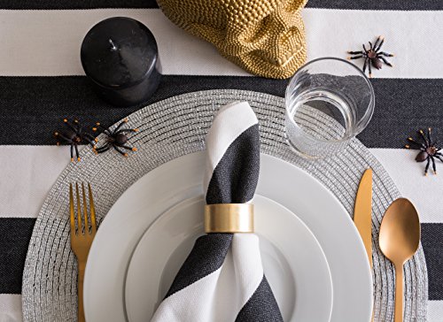 DII Basic Napkin Ring Collection Decorative, Gold, One Size, 6 Count