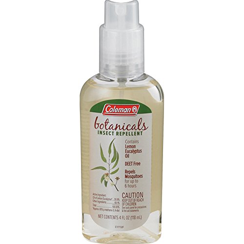Coleman Botanicals Lemon Eucalyptus Insect Repellent DEET Free - 4oz. Pump - 2 Pack - w/ (6) Healthandoutdoor Hand Wipes