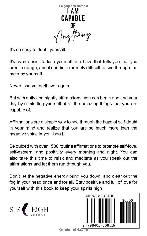 I Am Capable of Anything: 1,500+ Daily Affirmations to Boost Self-Love, Self-Esteem and Positivity (I Am Capable Project)