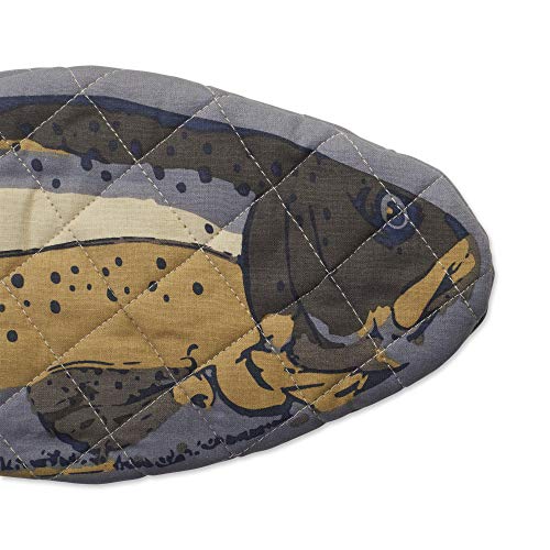 DII Cotton Lake House Fish Oven Mitts, 6 X 16.5 Set of 2, Machine Washable and Heat Resistant for Kitchen Cooking and Baking