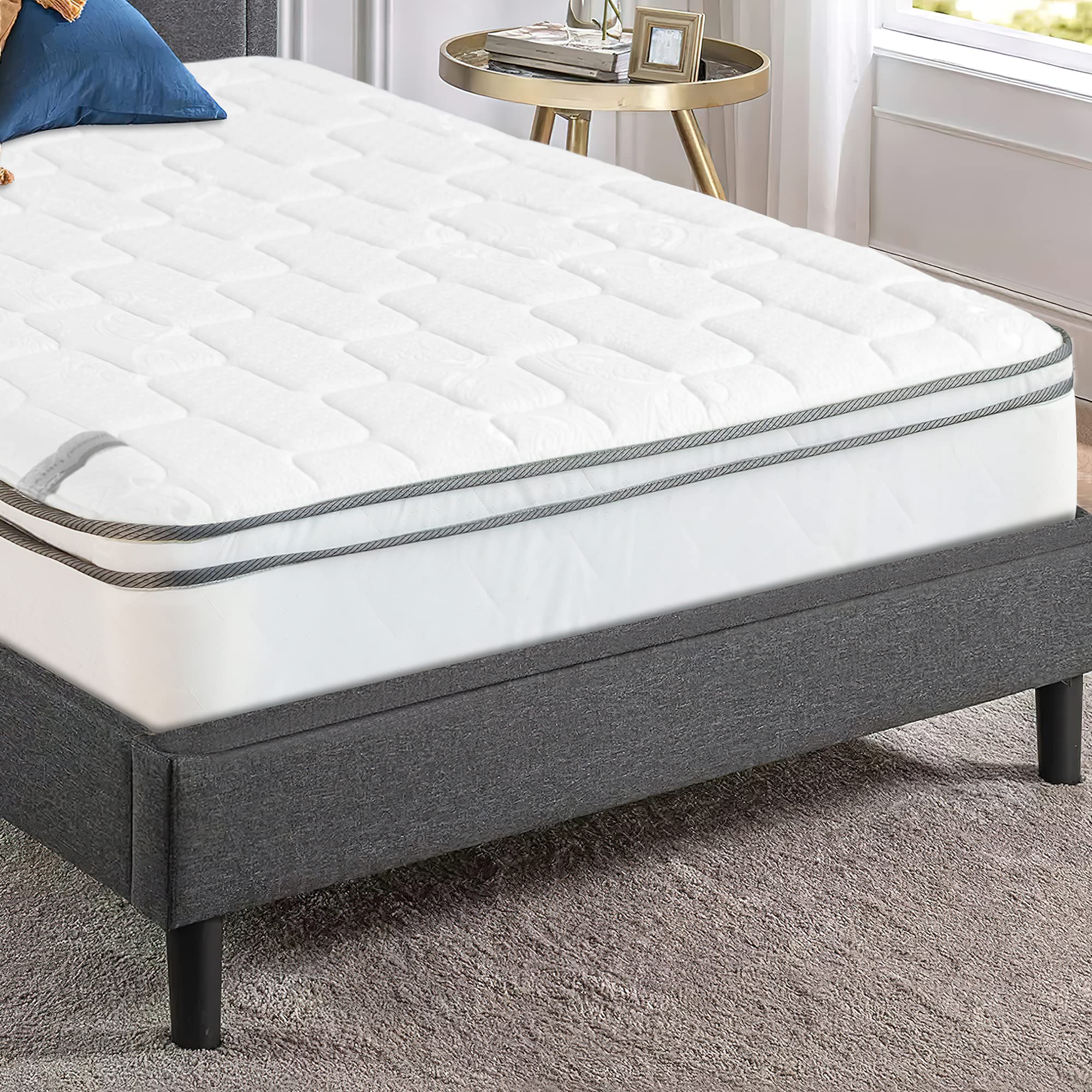 Treaton, 10-Inch Meduim Plush Eurotop Pillowtop Innerspring Mattress, Full XL