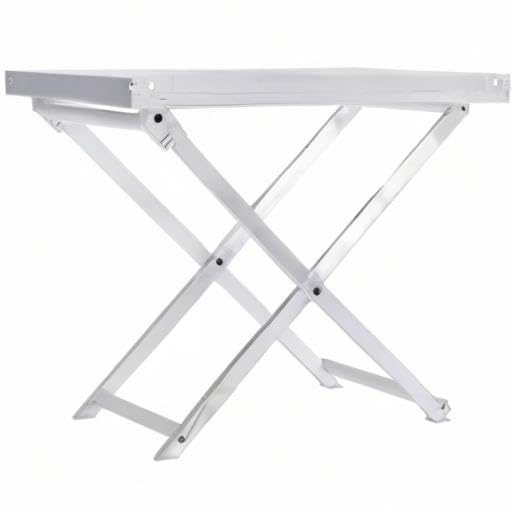 Designstyles Acrylic Folding Tray Table โ Modern Chic Accent Desk - Kitchen and Bar Serving Table - Elegant Clear Design (Long)