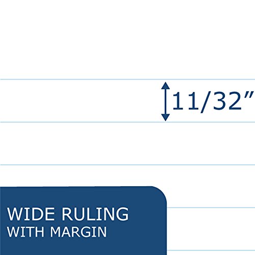 Roaring Spring Test Blue Exam Book, 50 Pack, Wide Ruled with Margin, 8.5" x 7" 12 Sheets/24 Pages, Blue Cover, (77413)