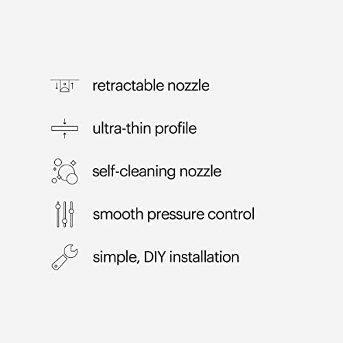 Brondell Bidet - Thinline SimpleSpa SS-150 Fresh Water Spray Non-Electric Bidet Toilet Attachment in White with Self Cleaning Nozzle