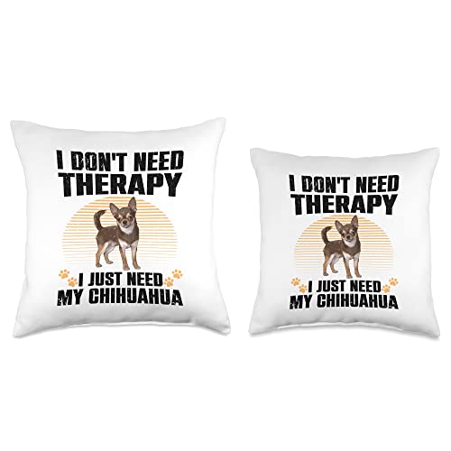 Chihuahua Gift Chihuahua Owner Accessories & Stuff Funny Design for Men Women Kids Chihuahua Lover Throw Pillow, 16x16, Multicolor