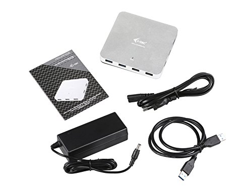 i-tec USB 3.0 10-Port Metal Charging Hub with Power Adapter 10x USB 3.0 Ports for Windows MacOS Linux Android