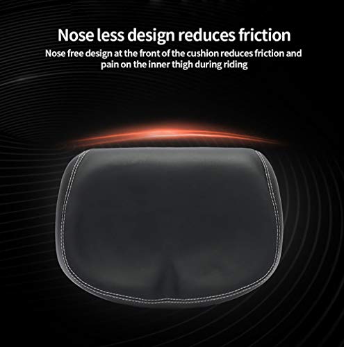 Bike Seat, Wide Large Bicycle Saddle, Ergonomic Universal Replacement Bike Seat Comfortable Bicycle Saddle Pads Waterproof Shock (Black)