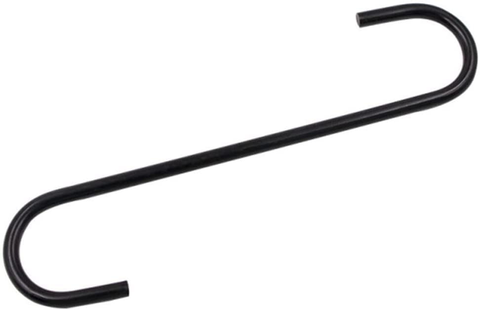 GDQLCNXB Extra Large 10 inch S Hooks for Hanging,S Shaped Hook Heavy Duty,Black Long S Hooks for Hanging Plant,Basket,Tree Branch,Closet,Garden,Pergola,Indoor Outdoor Uses 8 PCS