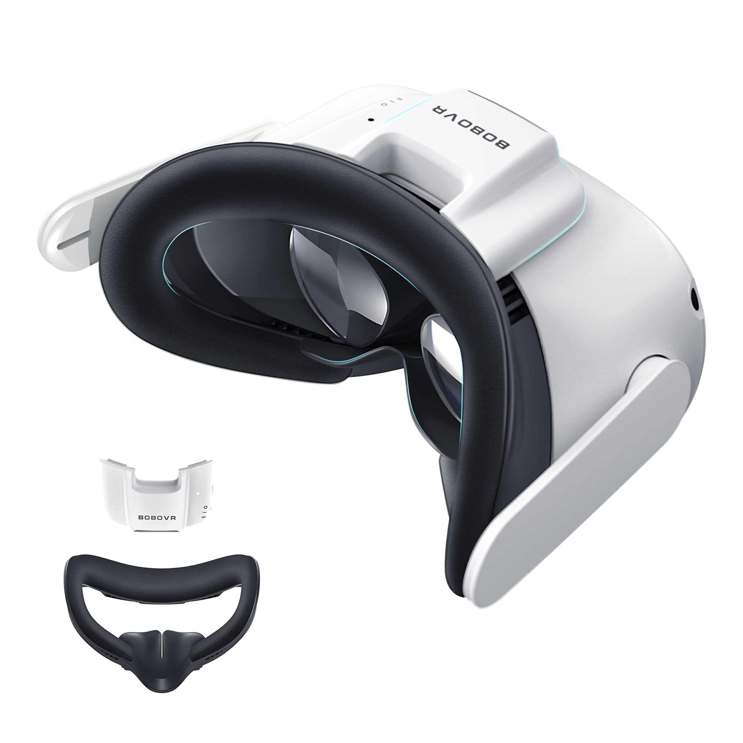 BOBOVR F2 Fitness Facial Interface (Upgraded Version) - Compatible with Oculus/Meta Quest2, Soft PU Face Cover/Pad, Active Air Circulation Micro-Fan Ventilation to Reduce Lens Fogging