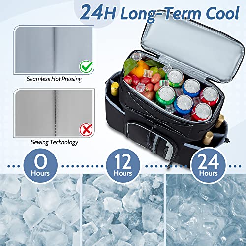 Elviros Backpack Cooler, 2 Insulated Comaprtments Leakproof Bag, Lightweight Lunch Backpack for Travel Hiking Camping for Men and Women Large Waterproof Cooler Bag(S)