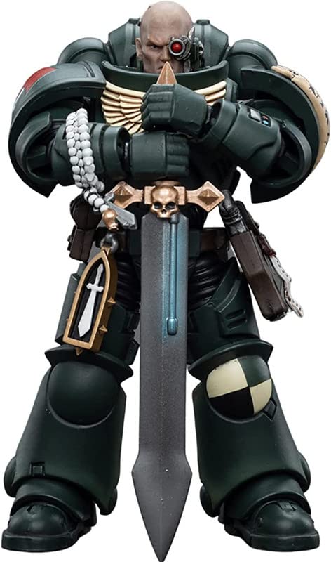 JoyToy 1/18 Action Figure Warhammer 40,000 Dark Angels Intercessors Brother Nadael Collection Model(4.72inch)