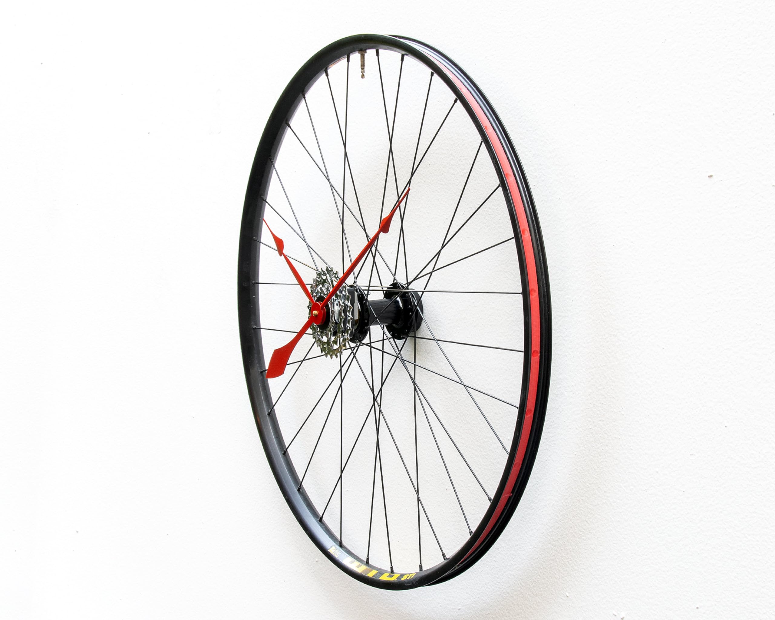Bike Wheel Clock, Large, Wall, Cyclist, Unique, Steampunk, Decor, Bicycle, spoke, time, gear, cycle, recycle, upcycle, repurpose, reuse,