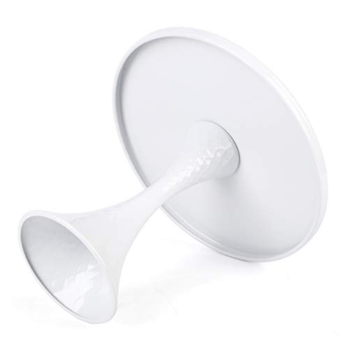 Hotity Set of 2 Round Cake Stands Modern Design Dessert Display Cake Stand Cupcake Stands for Party Celebration Baby Shower, White
