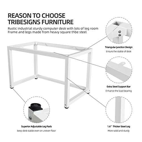 CZDYUF 110 x 60cm Office Desk Computer Table Laptop Metal Steel Frame Easy Assemable Home Office Workstation (Color : D)