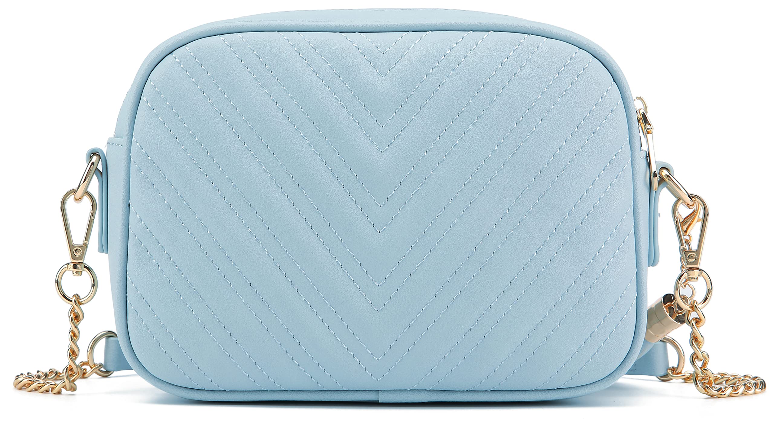 lola mae Quilted Crossbody Bag, Trendy Design Shoulder Purse (Nude)