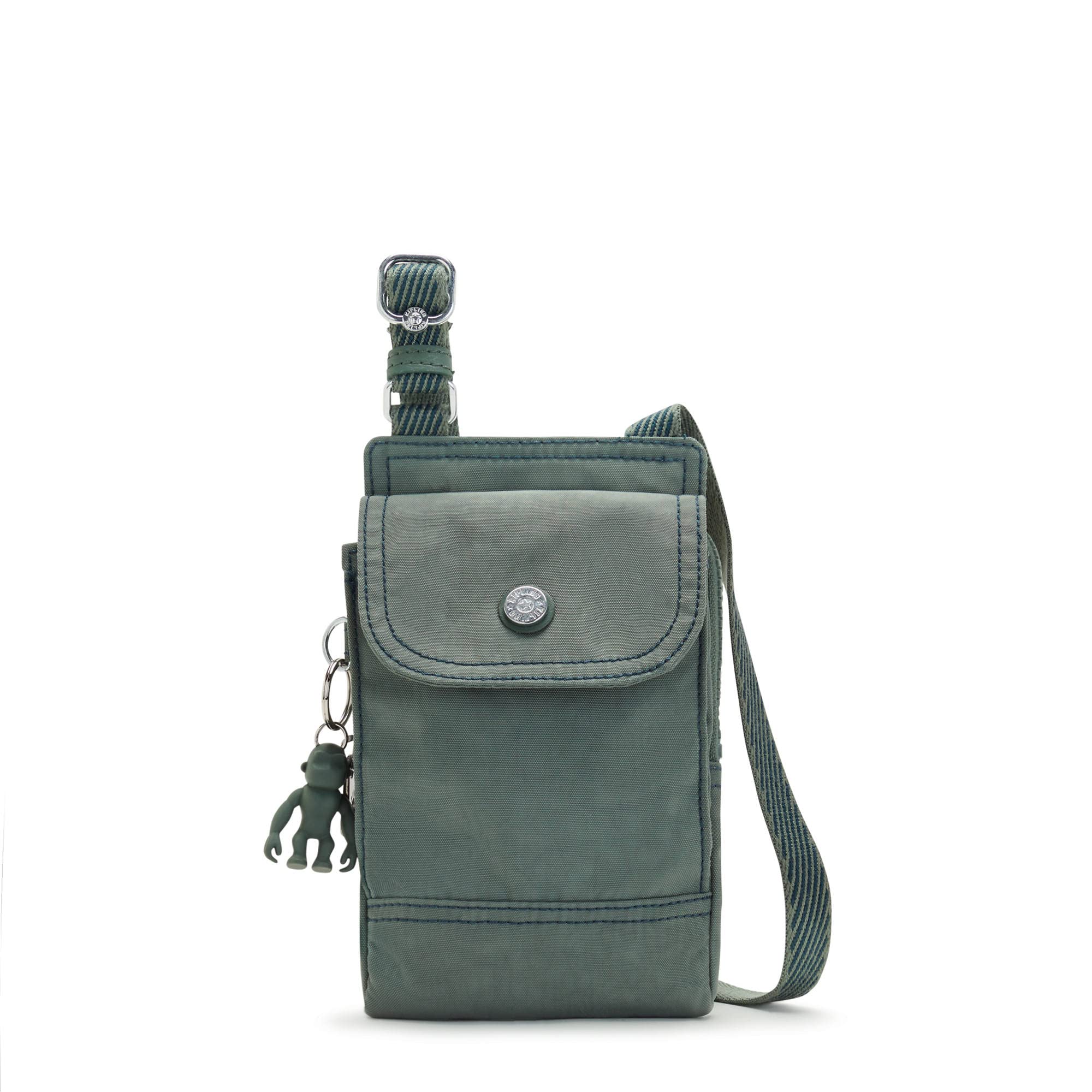 Kipling womens Women's Shani Minibag, Lightweight Crossbody Bag, Nylon Crossbody Minibag, Faded Green, 4.75 L x 8.25 H 2.25 D US