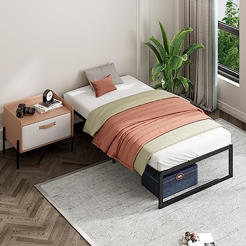 ZINUS Abel Metal Platform Bed Frame / Mattress Foundation with Steel Slat Support / No Box Spring Needed / Easy Assembly, Twin