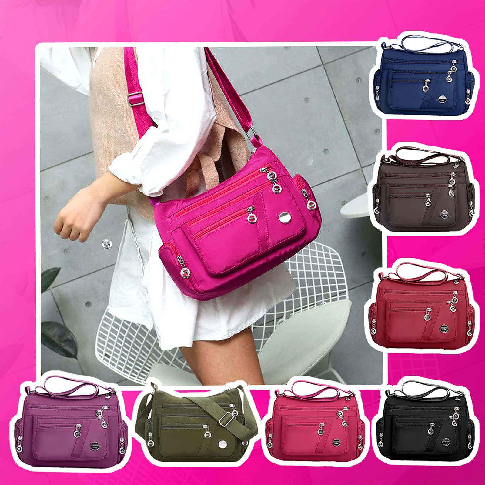 HERME Crossbody Phone Bag for Women, Big Shoulder Bag Cell Phone Wallet Purses and Handbags with Adjustable Shoulder Strap