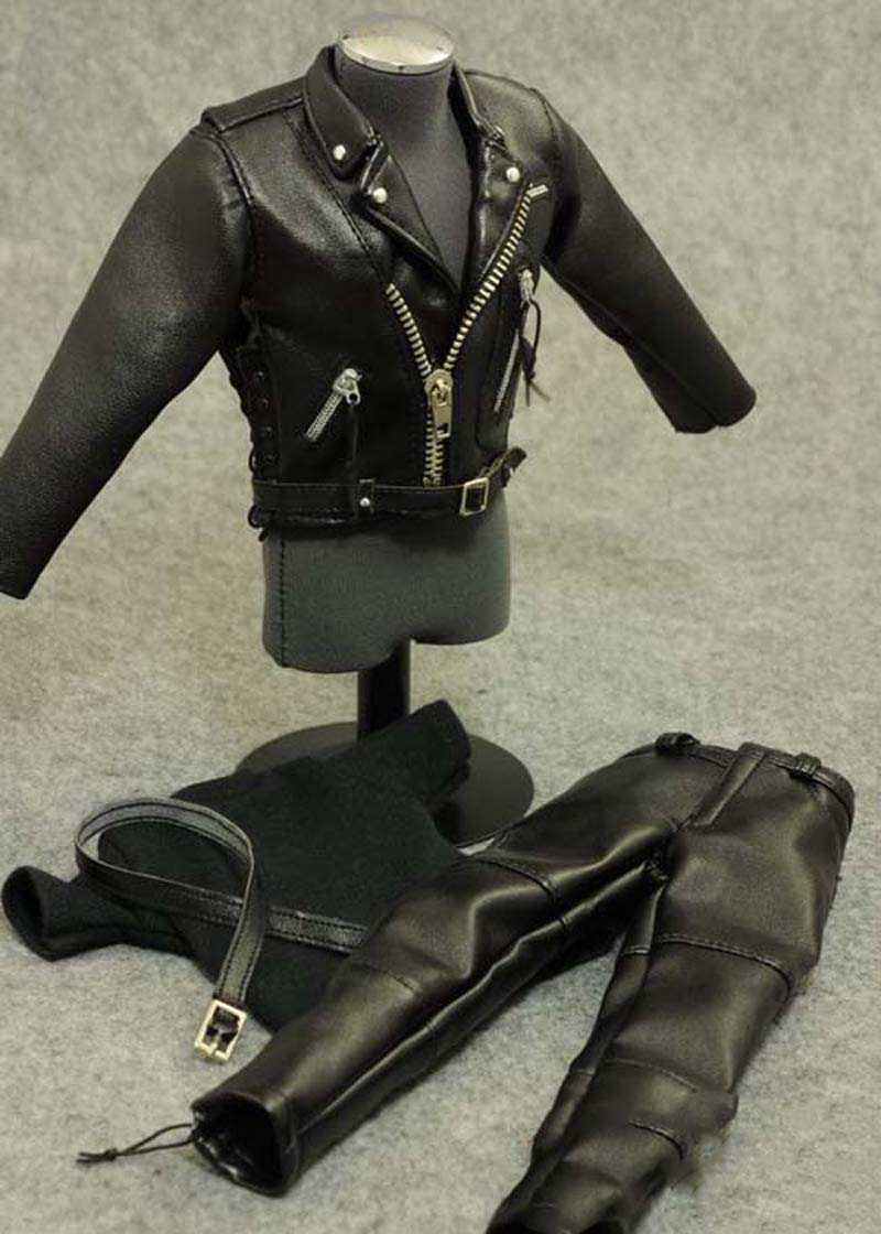HiPlay 1/6 Scale Male Figure Doll Clothes, Handmade Imitation Leather Biker Costume, Combat Style Outfit for 12 inch Action FigureDC050