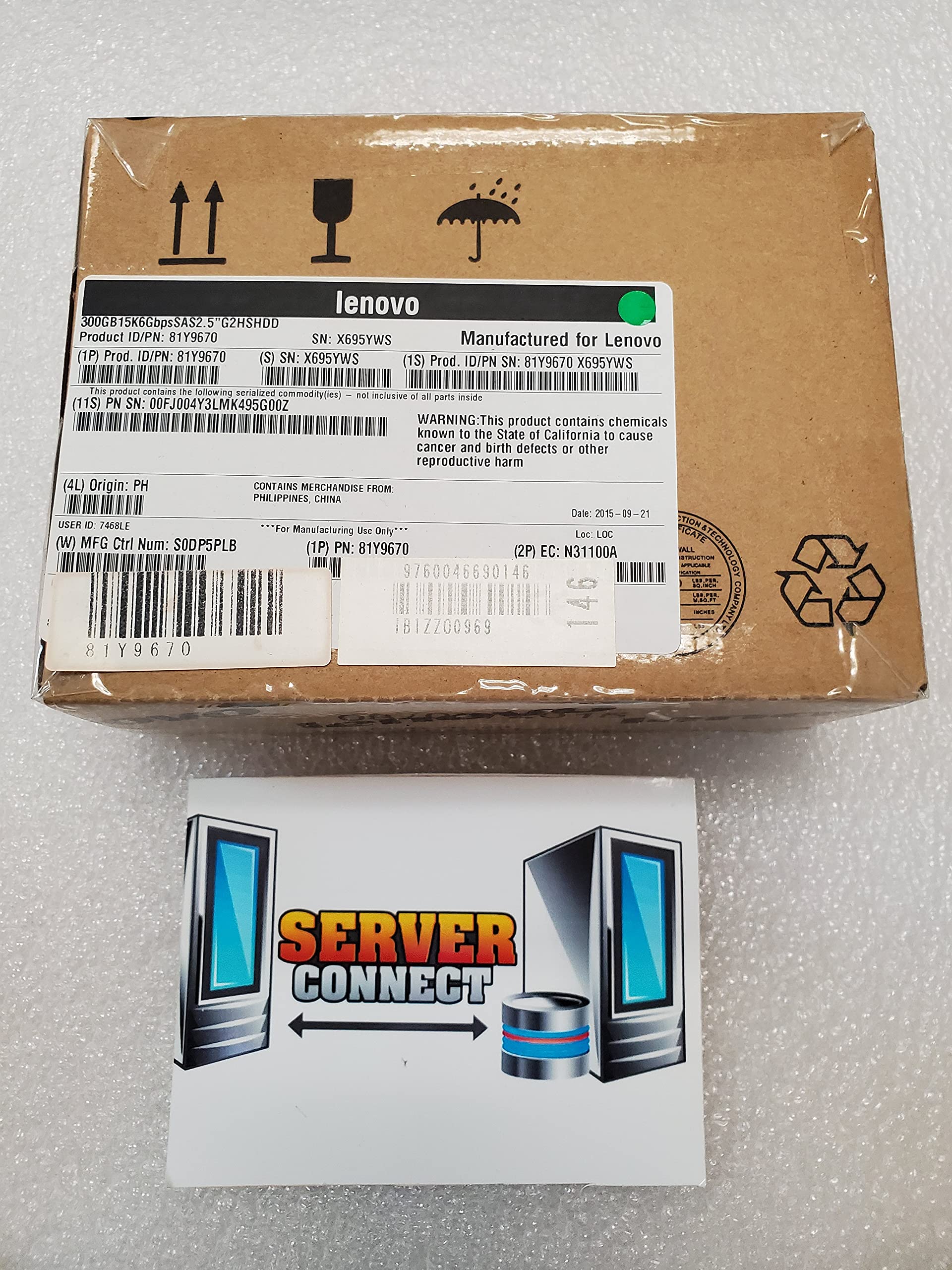 IBM 81Y9670 300 GB 2.5' Internal Hard Drive. 300GB 81Y9670 SAS 15K RPM 2.5IN SFF HOT SWAP HDD F/ SYSTEM X3350 SASHD. SAS 600 - 15000 rpm - Hot Swappable
