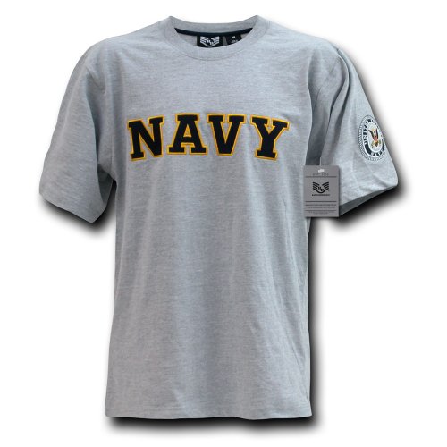 Rapiddominance Applique Text Tee, Navy/Grey, Medium