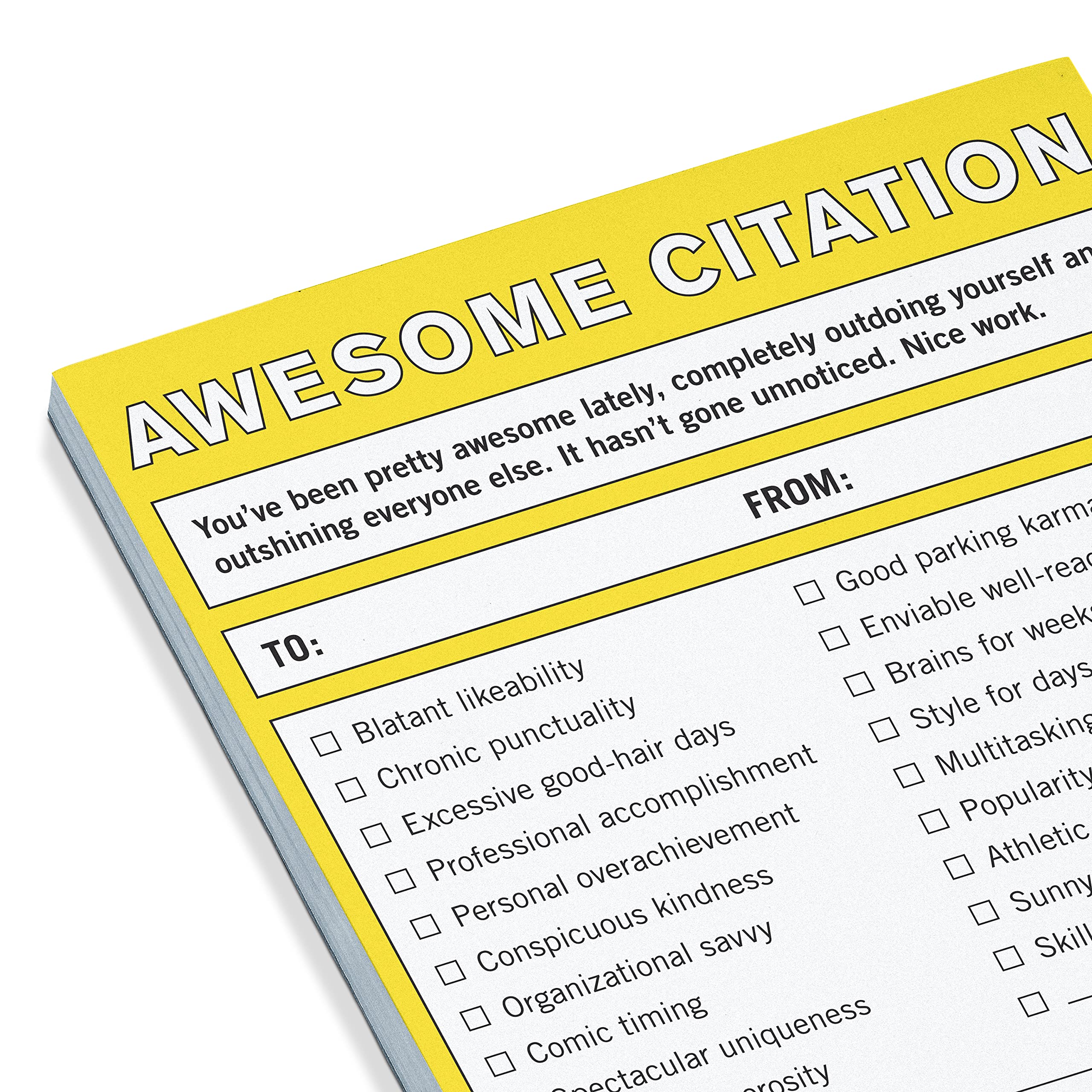 Knock Knock Awesome Citation Nifty Note Pad 4 x 5.25-inches