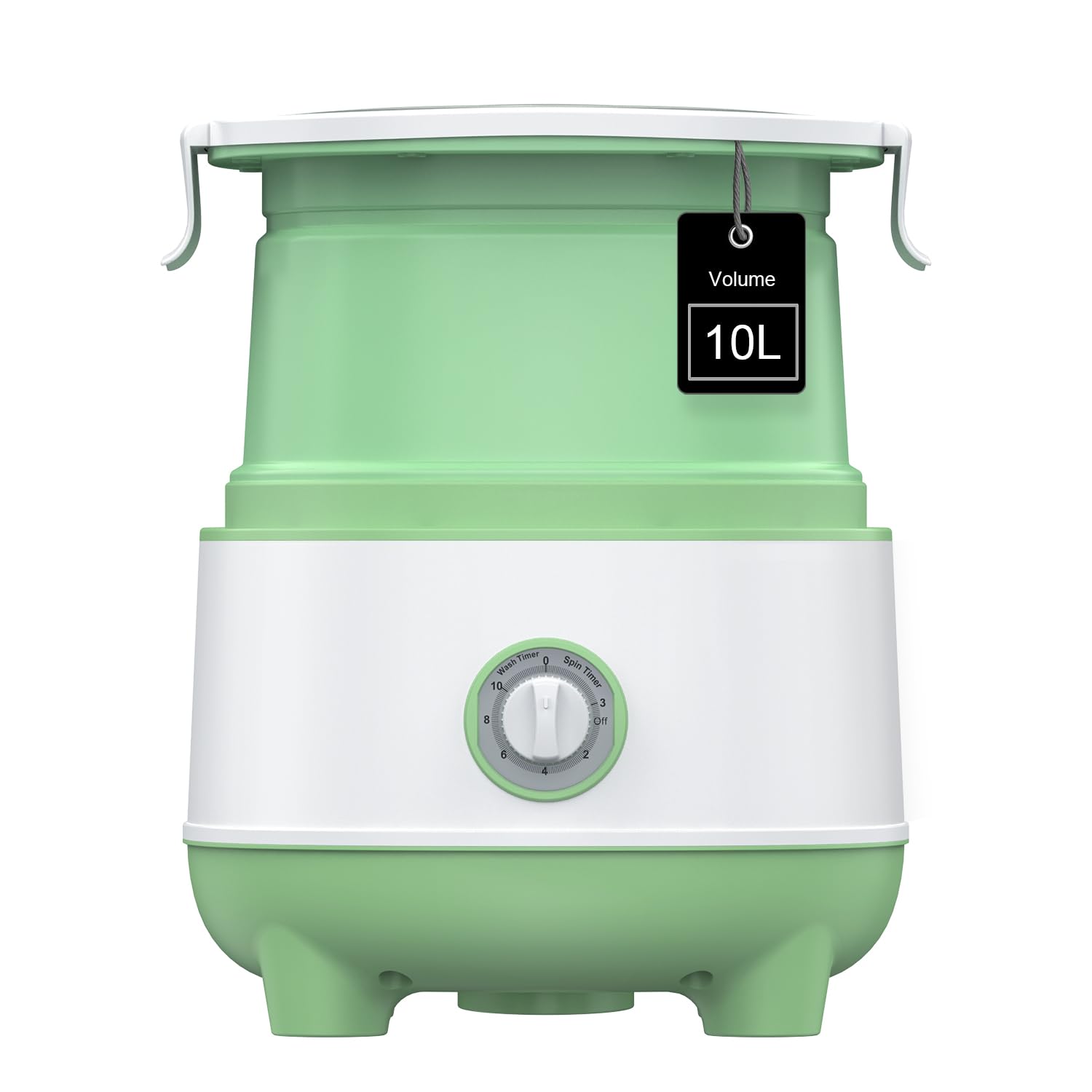 Small Portable washing machine,Camping laundry washer ,Portable Laundry Tub with Pipe,mini Washer,Small Clothes Washing Machine Washer for baby,Pet clothes,Travelling,Camping (Green)