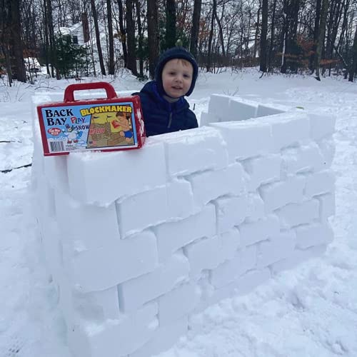 Back Bay Play Snow Block Maker - 2 Pack Snow Mold Igloo Maker & Snow Fort Building Kit for Kids - Brick Mold & Create a Castle Kit (Blue/Red)