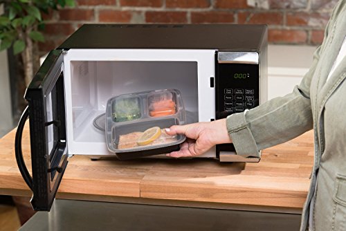 Meal Prep Haven 3 Compartment Airtight Lid Food Containers, 32 oz, Multicolored